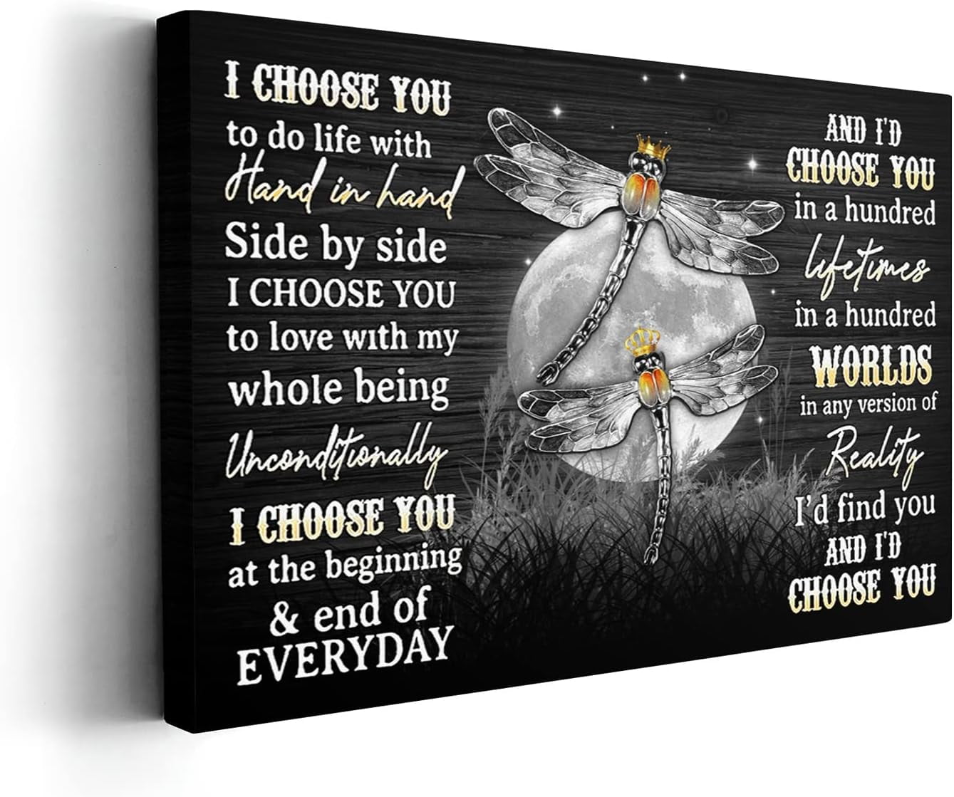 Black and White Dragonfly Wall Art Christian Dragonflies Poster King ...