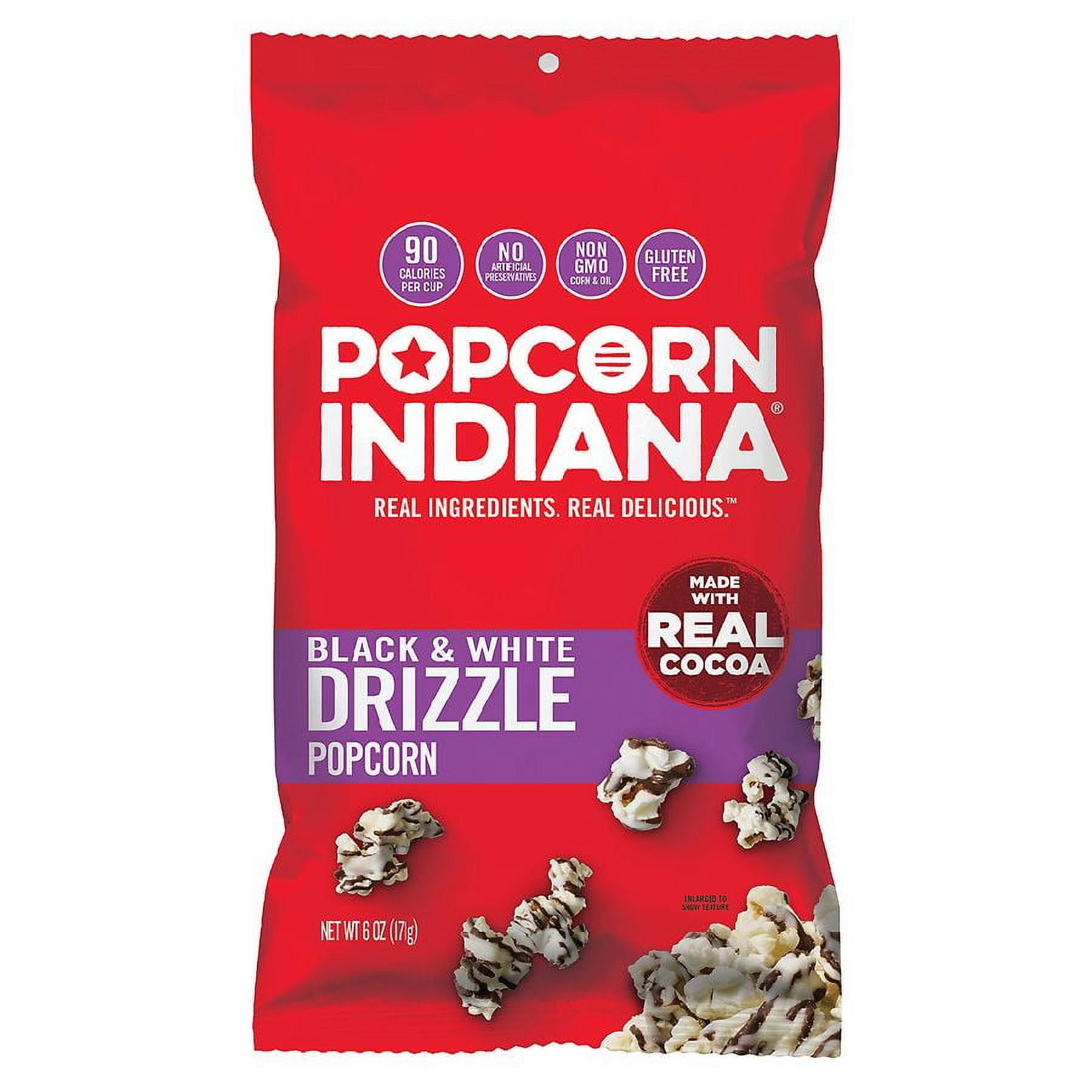 Natural Black & White Drizzle Popcorn with Dark & White Chocolate ...