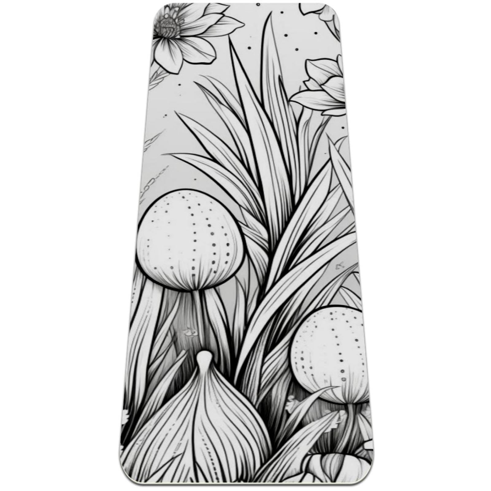 Black and White Easter TPE Yoga Mat - Texture for Comfortable and ...