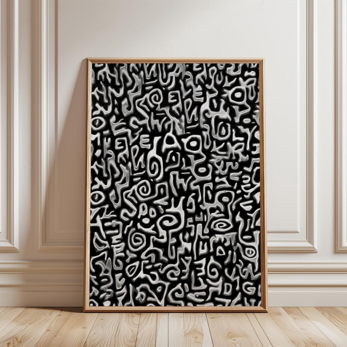 Black White Egyptian Hieroglyphics Ancient Symbol Abstract Glyph ...
