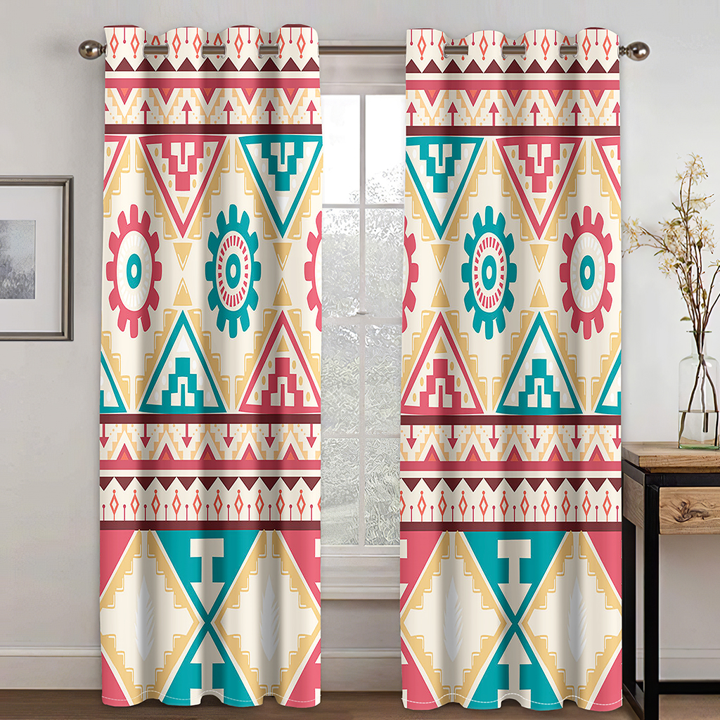 Black White Ethiopian Traditional Design Pattern Shade Curtains 2 ...