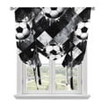 Black White Football Tie Up Curtains for Window, Thermal Insulated ...