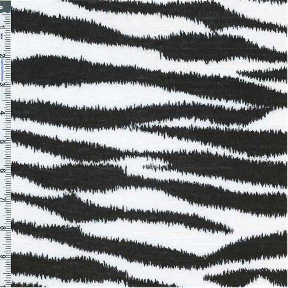 Black/White Fuzzy Zebra Stripe Hatchi Knit, Fabric By the Yard ...