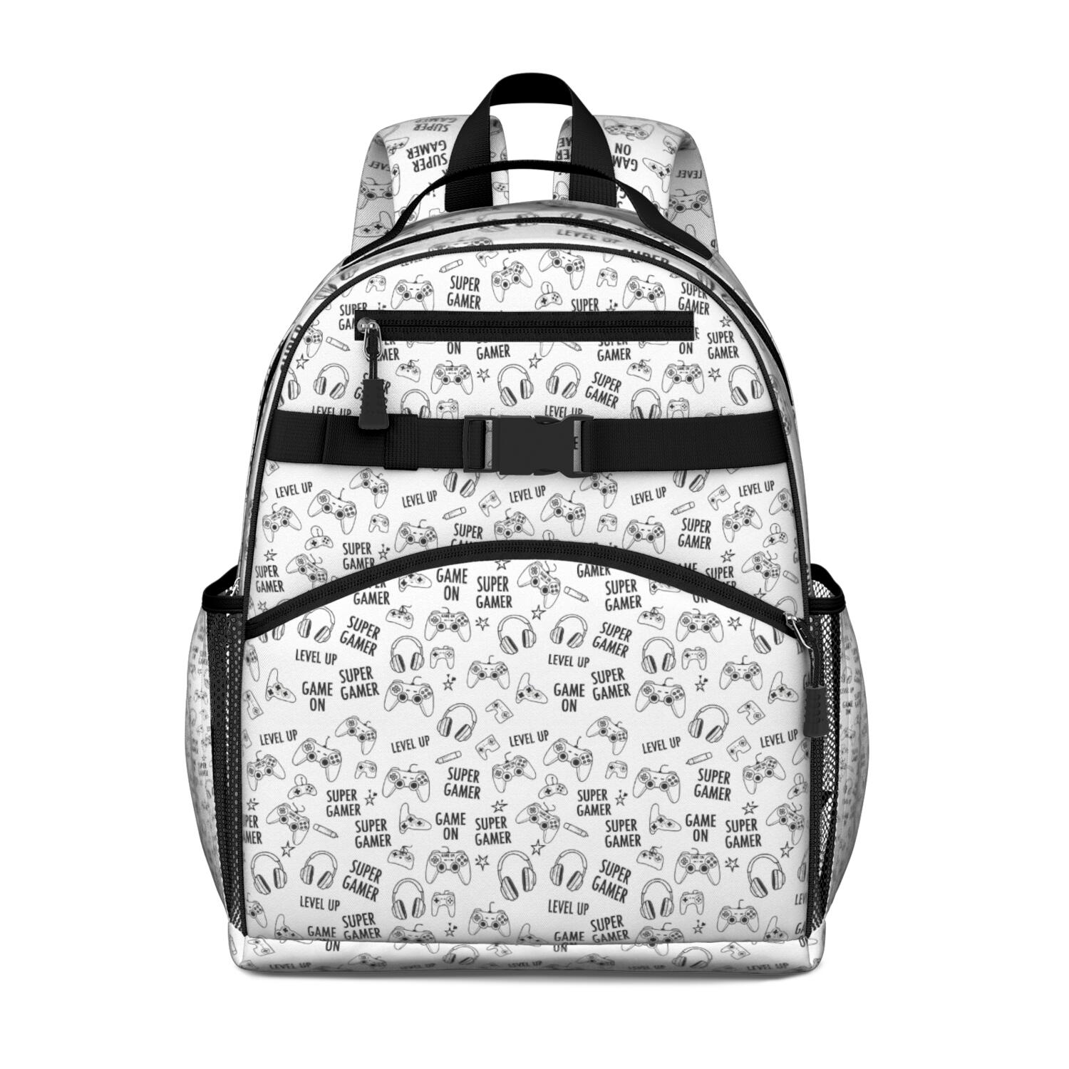 Black White Checker Sunflower Pattern Backpack for School,Cute School ...