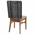 Black and White Geometric Chair Back Covers Set of 4, Boho Ethnic ...