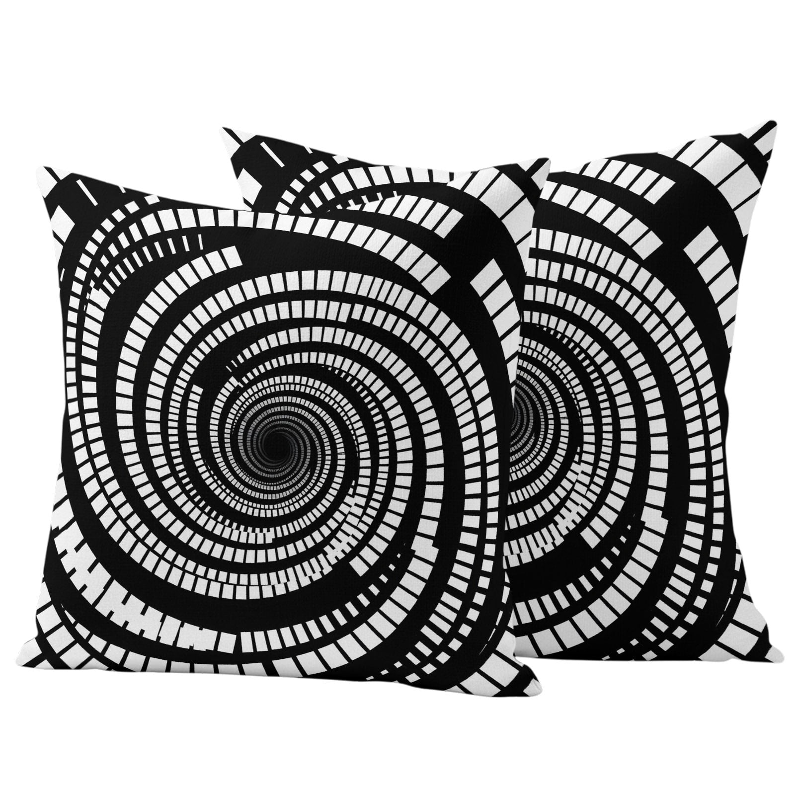 Black White Geometric Outdoor Waterproof Pillow Covers, Abstract Art ...