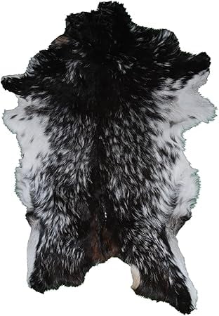 Black & White Goat Hide, Genuine Goat Skin Rug, Hair on Leather Hides ...
