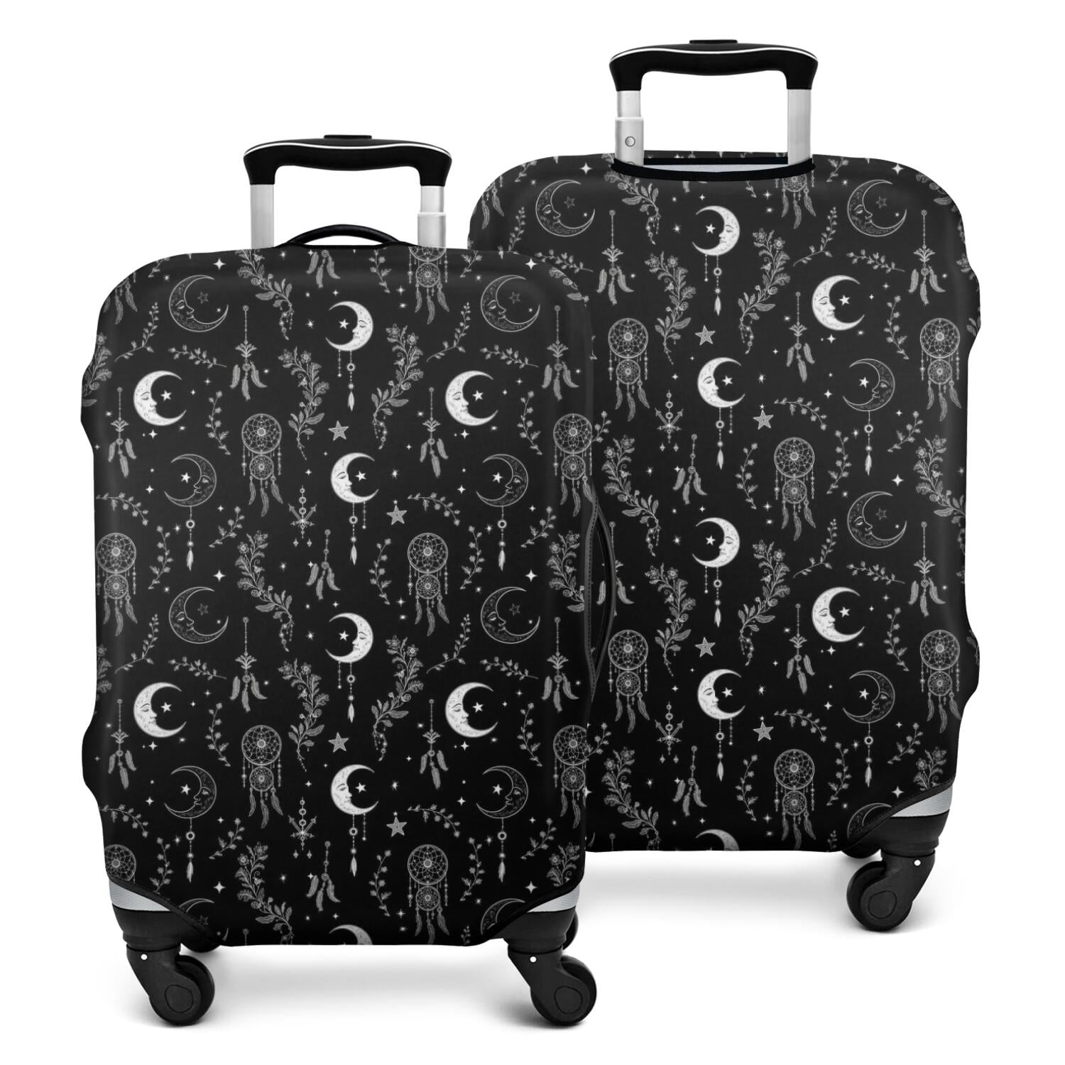 Black White Gothic Dreamcatcher Moon Star Pattern Luggage Cover Fashion ...