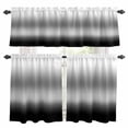 Black and White Gradient Kitchen Curtains Set for Windows, Minimalist ...