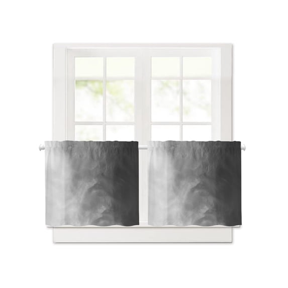 Black White Gradient Short Blackout Curtains 30 Inch Long,Beach Ocean ...