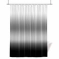 Black and White Gradient Shower Curtain, Minimalist Dark Grey Ombre ...