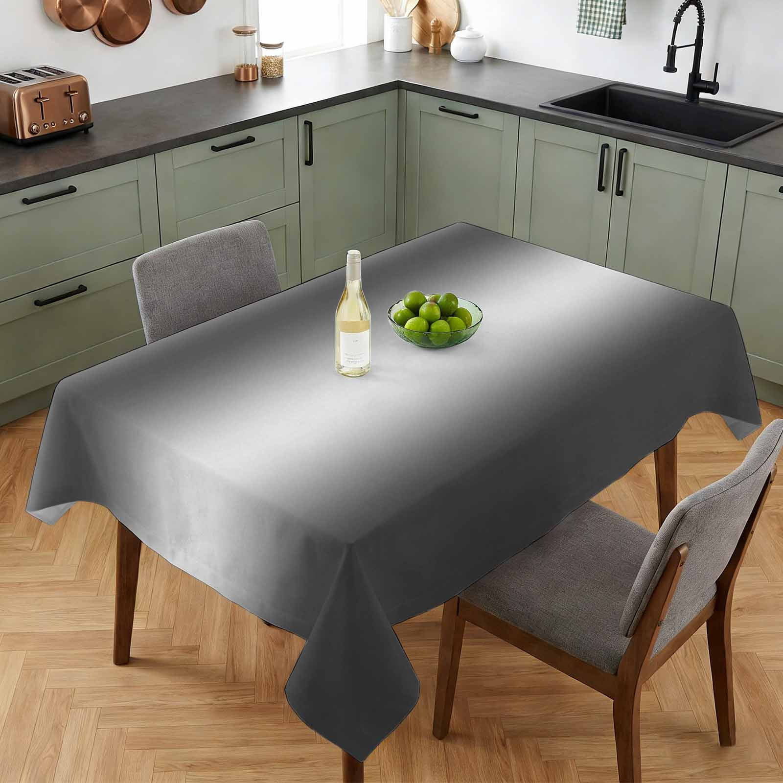 Black White Gradient Watercolor Table Cloth 52x70in, Waterproof ...