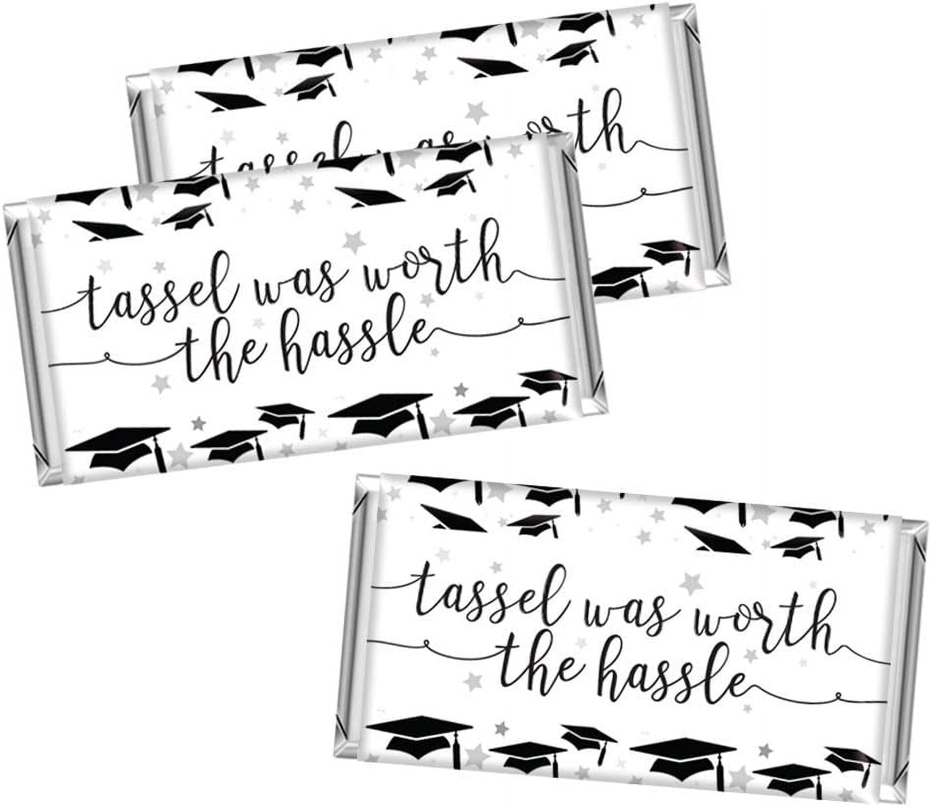 Black White Graduation Party Collection, Chocolate Bar Labels, Congrats ...