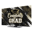 Black White Graduation TV Cover for 65 Inch Screen, Stretch Fabric ...