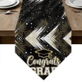 Black White Graduation Table Runner Linen Burlap Table Runner 108 ...
