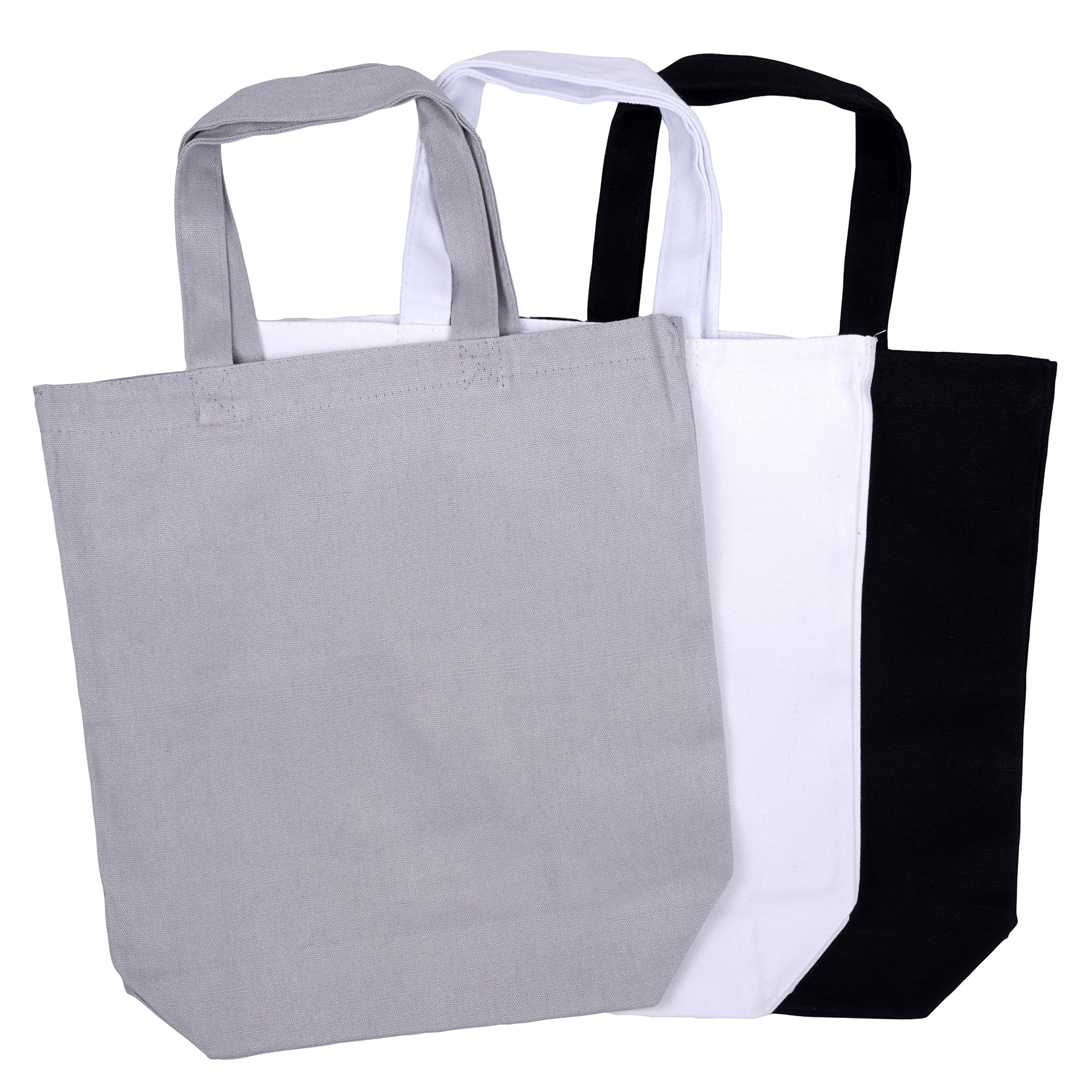 Black - White & Gray Cotton Tote Bags by Make Market® - Walmart.com
