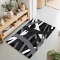 Black White Gray Lines Rectangle Rug 2'x3' Abstract Geometric Art ...