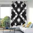 Black White Gray Pixel Pattern Curtain Light Filtering Thermal ...