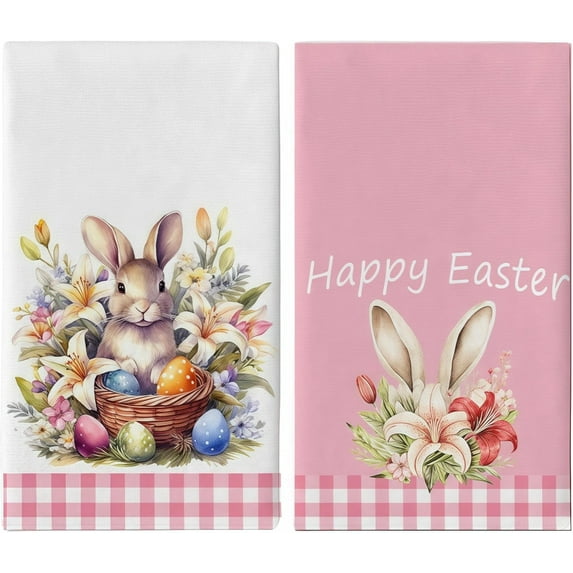 Black & White Grid Kitchen Towels Set Absorbent Farmhouse Decor Dish ...