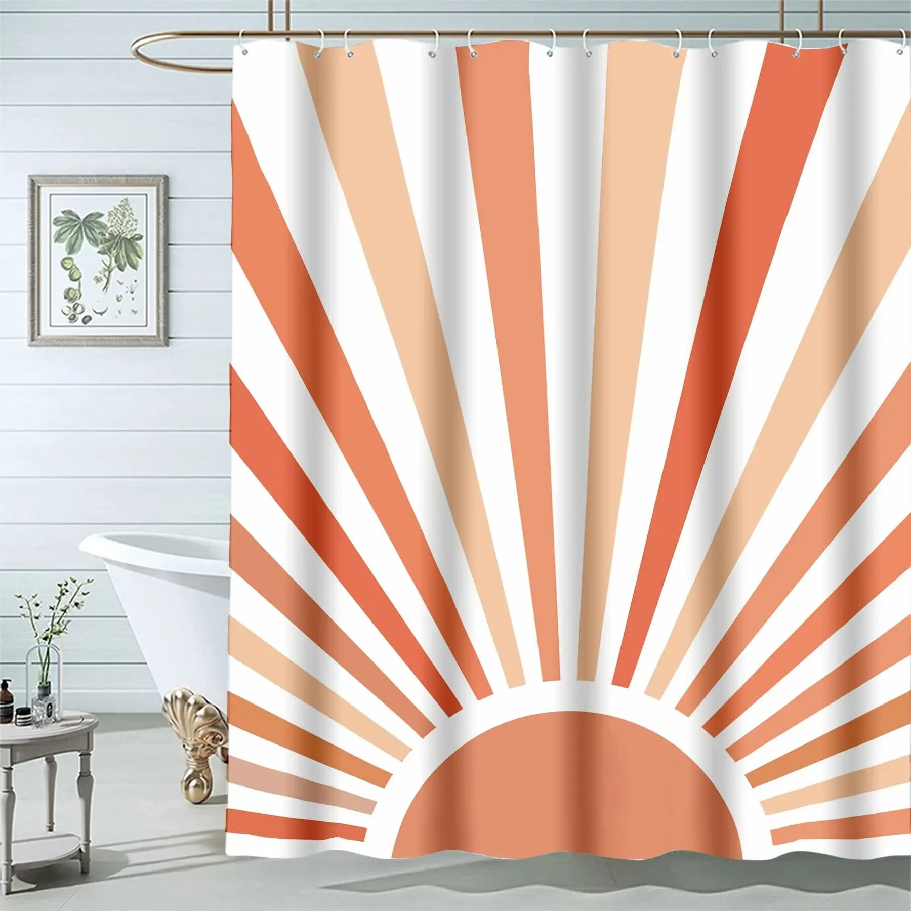 Black&white Groovy Checkerboard Shower Curtain 70s Retro Abstract