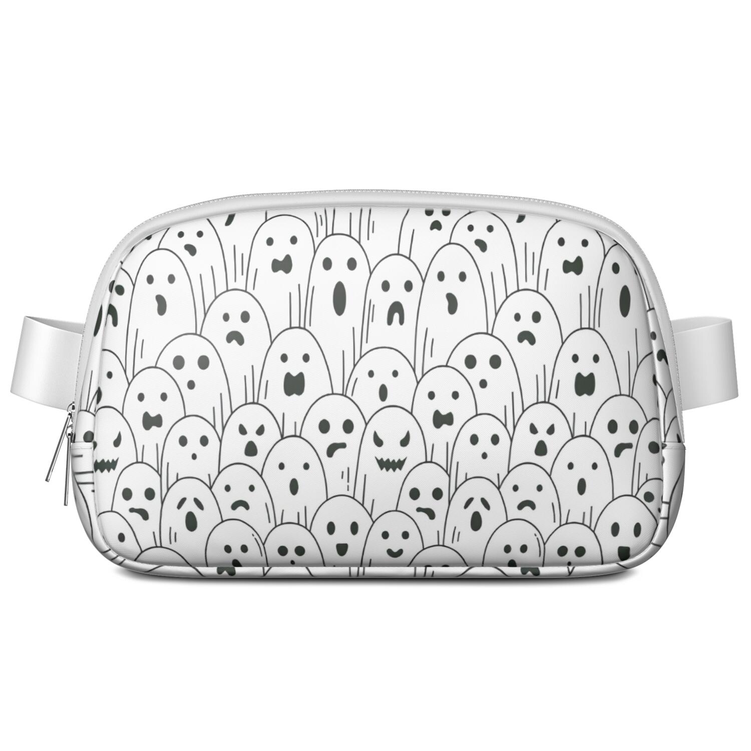 Black and White Halloween Ghosts Cute Fanny Packs for Women,Travel ...