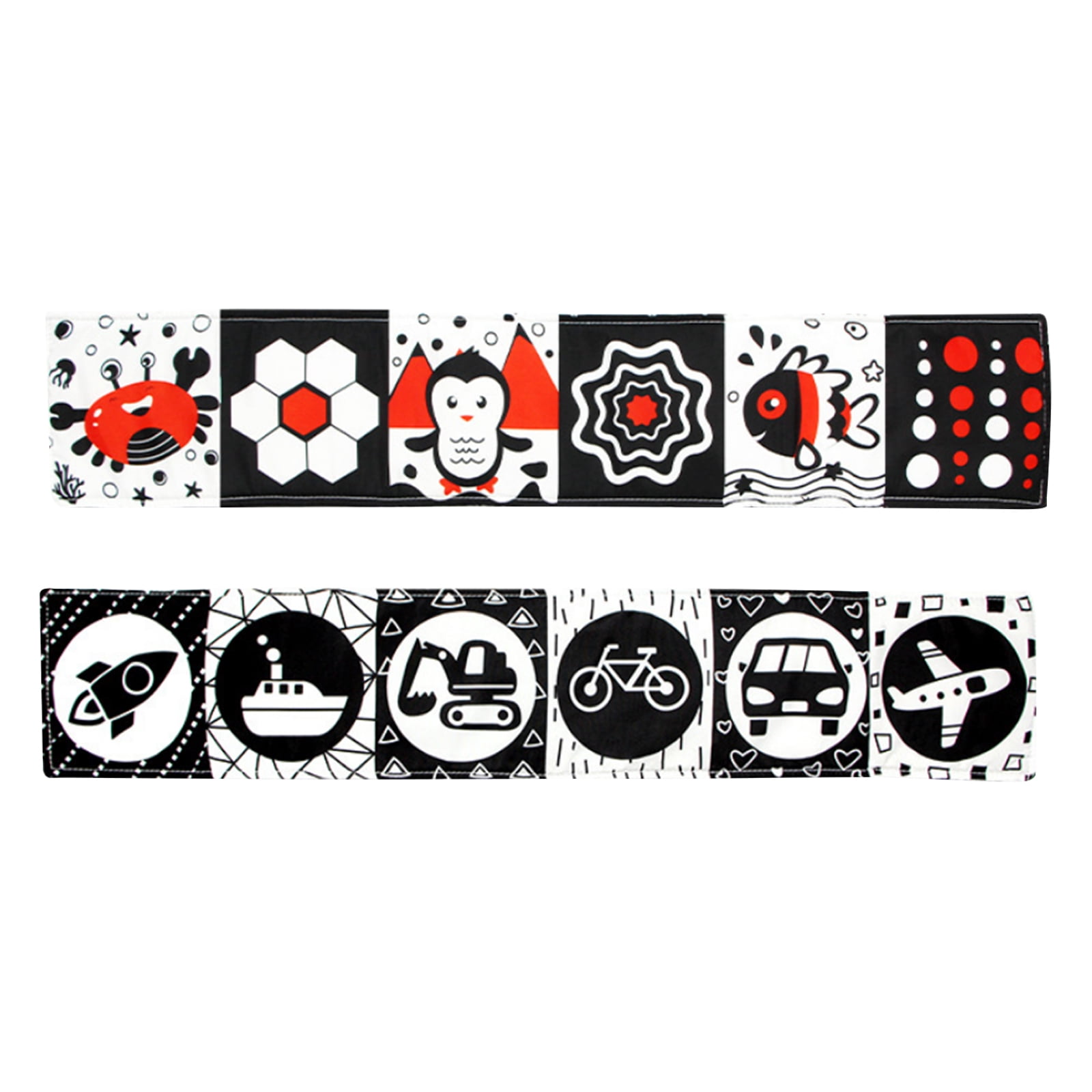 Black and White High Contrast Toys for Baby 0-3 3-6 months Infant Tummy ...