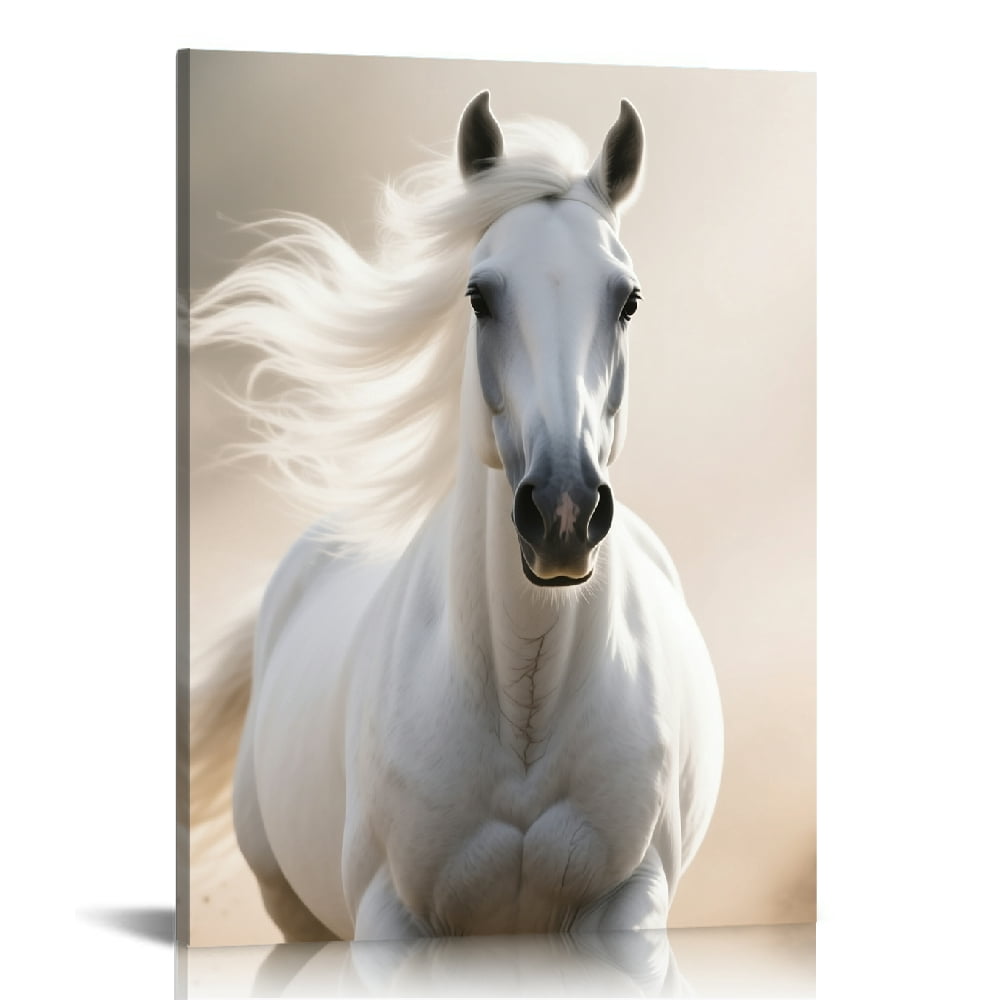 Black and White Horse Canvas Prints Wall Art for Living Room Bathroom ...