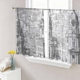 Black and White Illustration Sheer Curtains for Living Room Bedroom ...