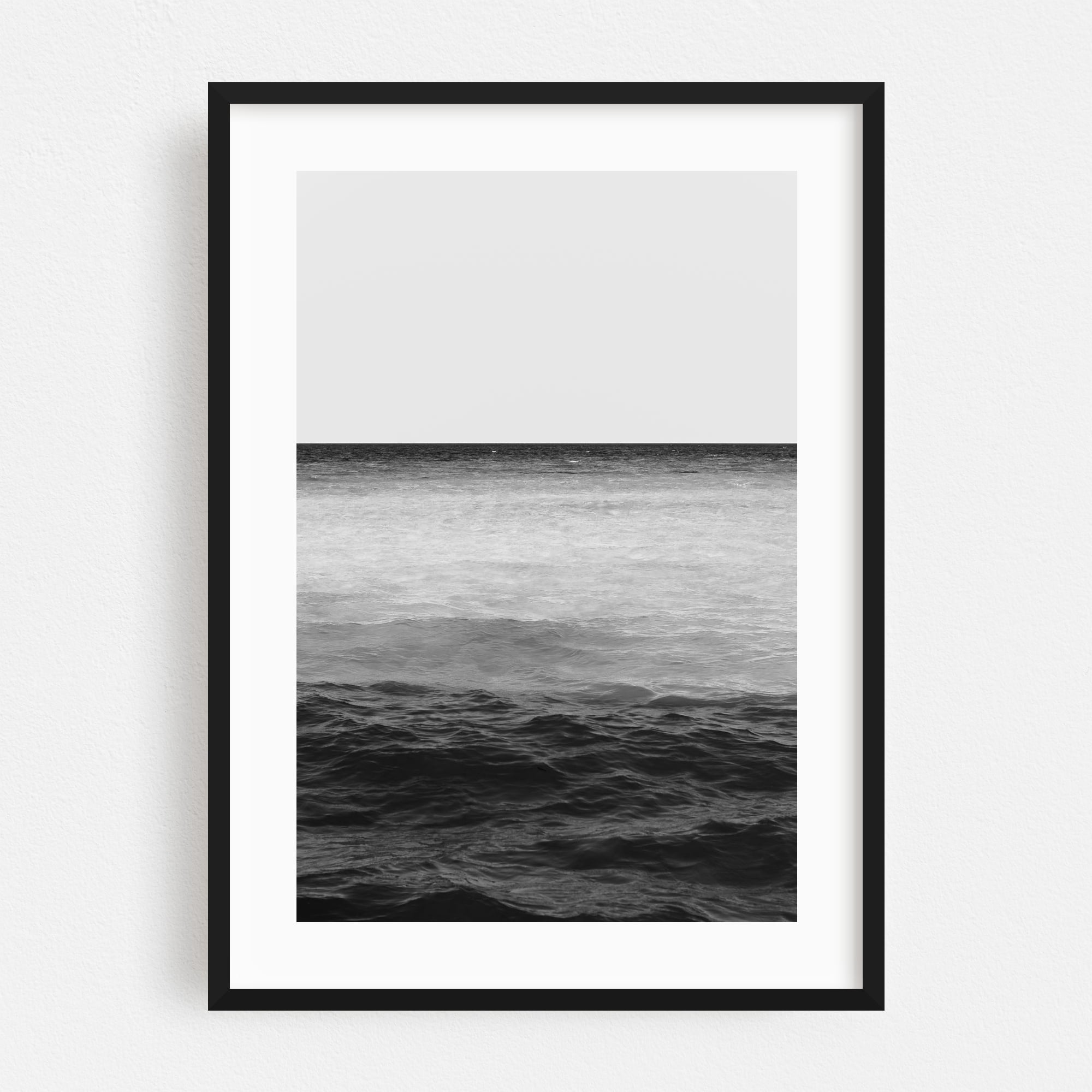 Black and White Italian Sea - Calabria Italy Photography Ocean Waves ...