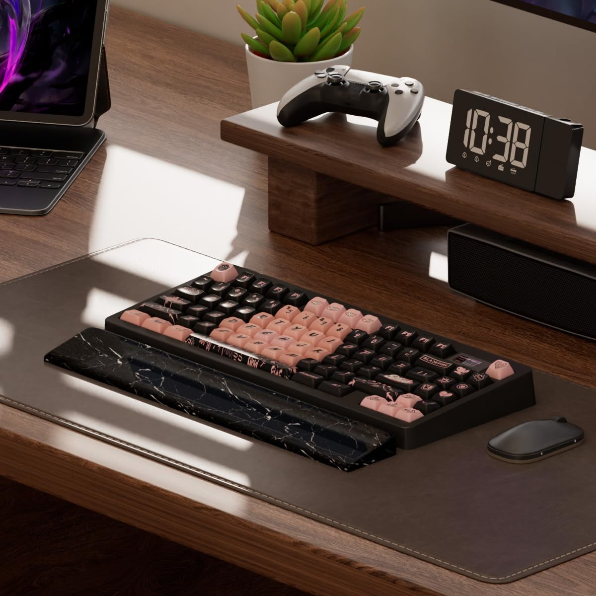 Black White Keyboard Wrist Rest Mechanical Keyboards Ergonomic Palm ...