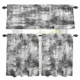 Black White Kitchen Curtains Set for Windows, Modern Abstract Gradient ...