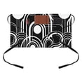 Black White Kitchen Restaurant Half Waist Apron, Abstract Line Boho ...