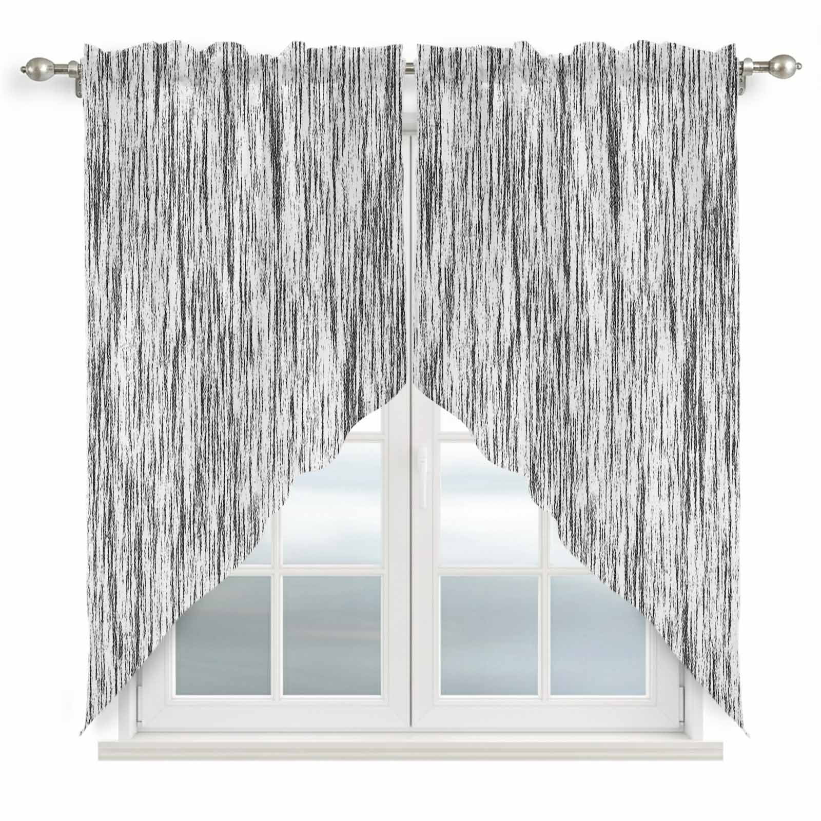 Black and White Kitchen Window Curtains, Swag Curtains Valance for ...