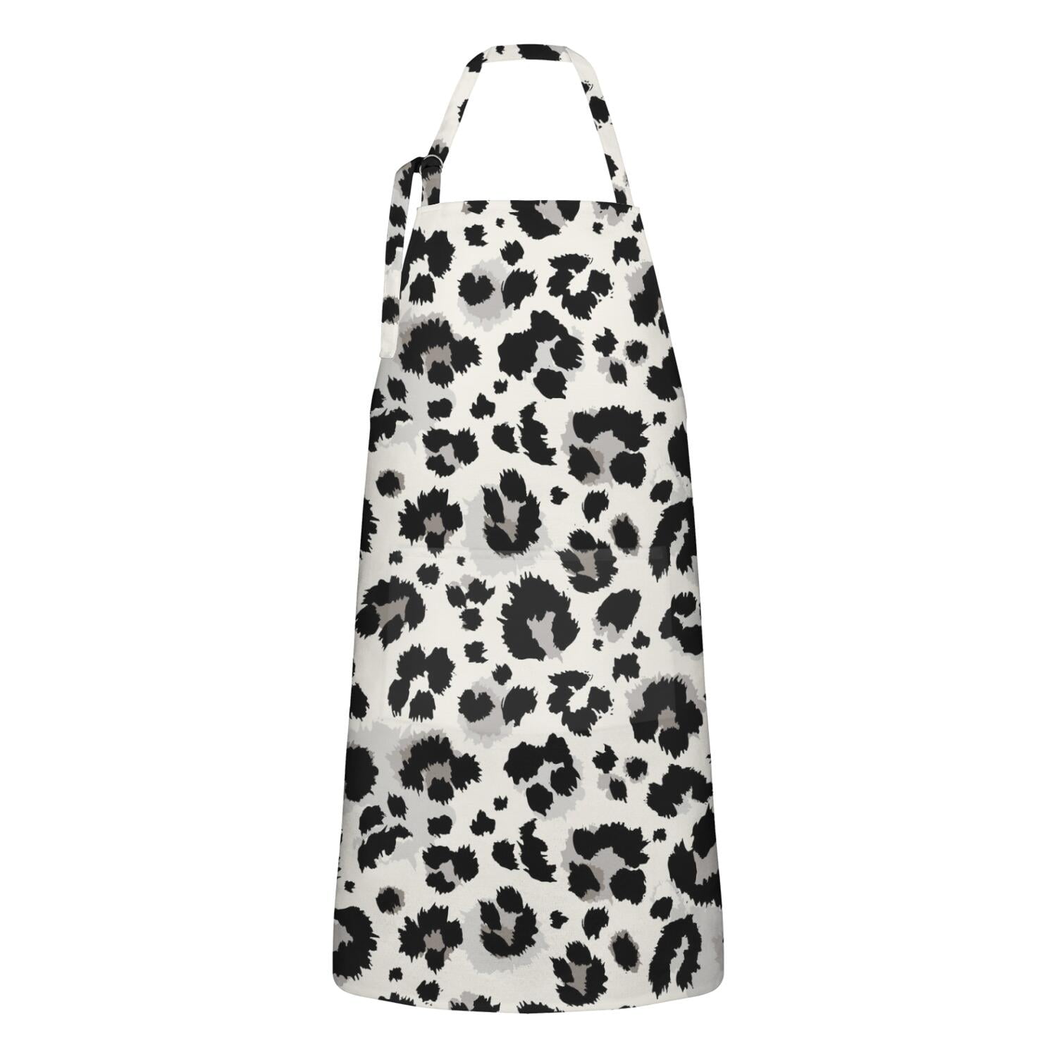 Black and White Leopard Pattern Apron-Garden Aprons for Women with ...