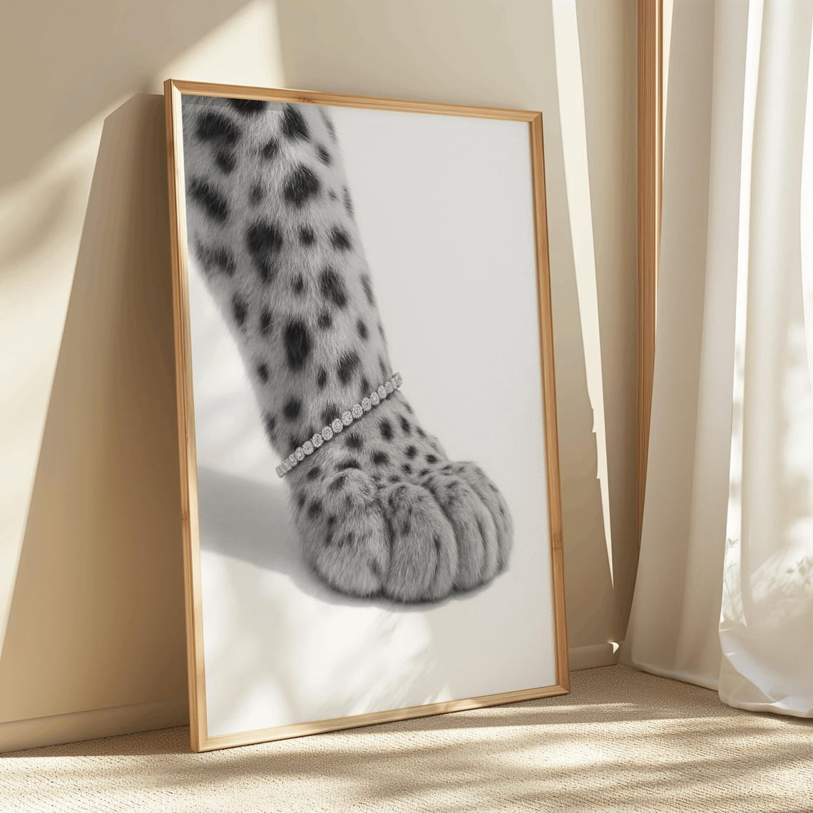 Black And White Leopard Poster Prints, Girly Cheetah Wall Art, Trendy ...