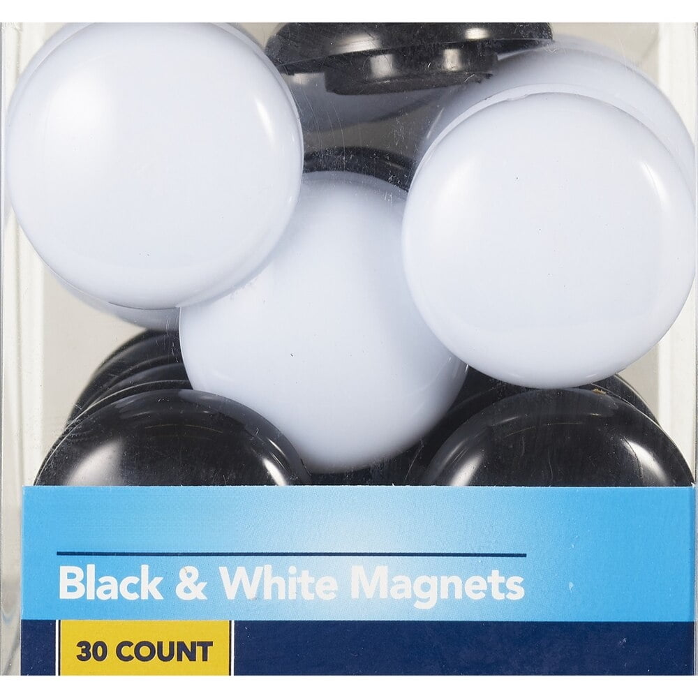 Black & White Magnets, 30 CT - Walmart.com