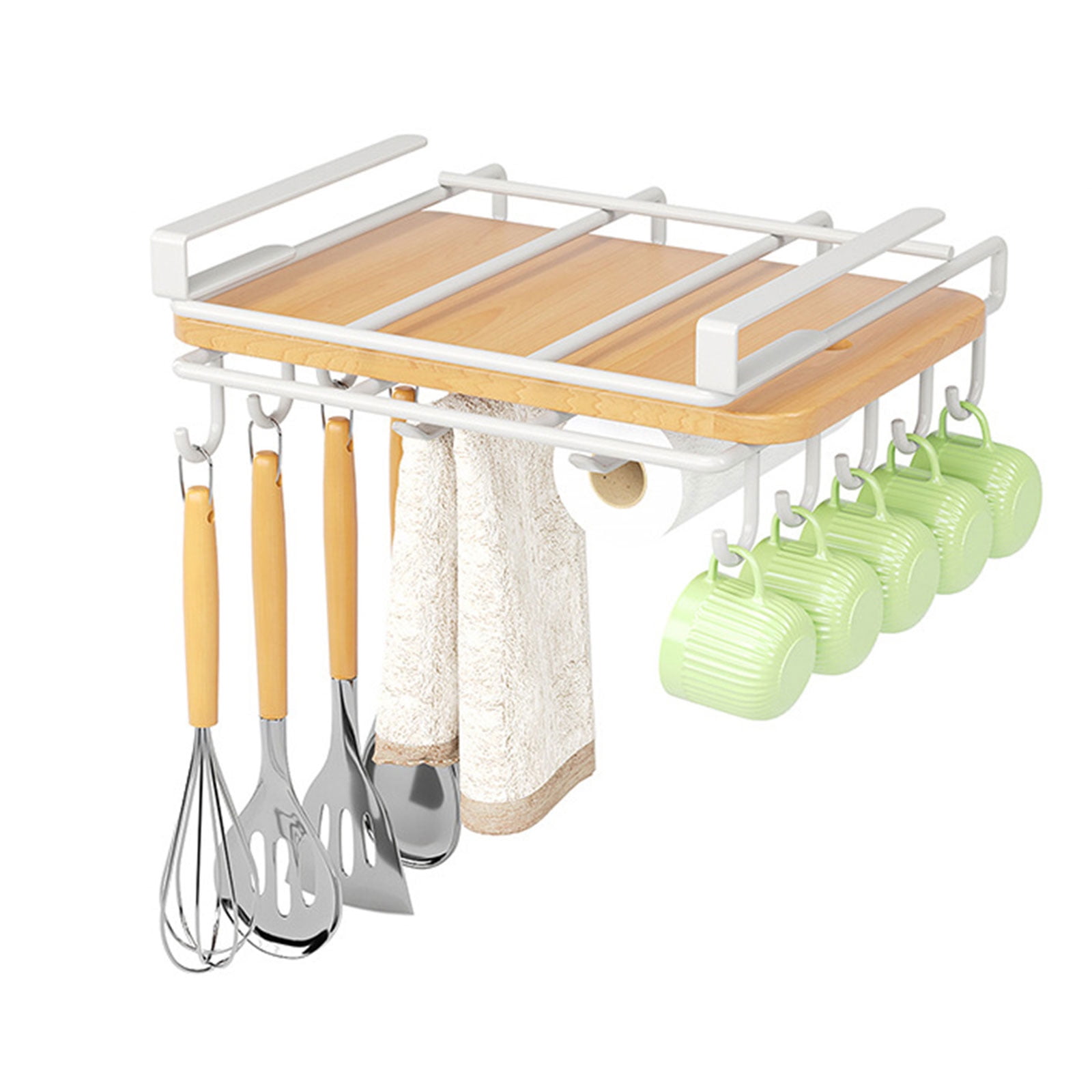 Black/White Metal Kitchen Rack Functional Storage Rack for Cabinet ...