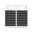 Black White Minimalist Geometric Art Short Blackout Curtains 36 Inch ...