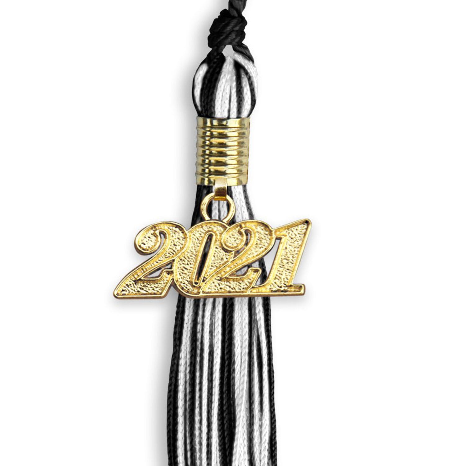 Black/White Mixed Color Graduation Tassel with Gold Date Drop - Walmart.com