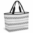 Black White Modern Geometric Mesh Beach Bag for Women Men,Large Beach ...