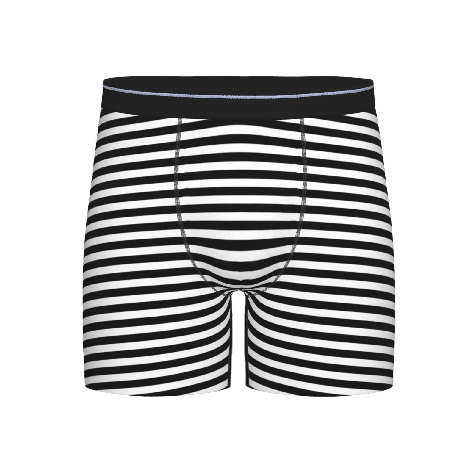 Black White Mosaic Vertical Stripes Boxer Briefs Novelty Underwear With ...