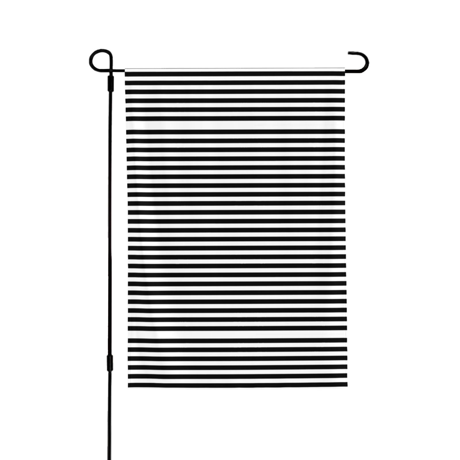 Black White Mosaic Vertical Stripes Welcome Large House Flag Vertical ...