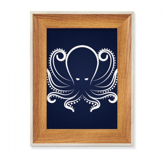 Black White Octopus Marine Life Pattern Desktop Wooden Photo Frame ...