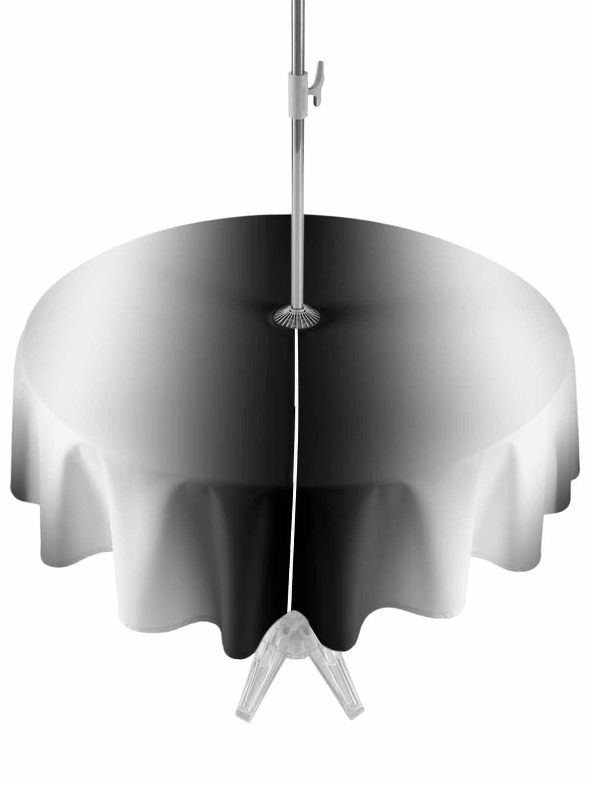 Black White Ombre Outdoor Tablecloth with Umbrella Hole, Abstract Art ...