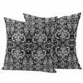 Black and White Outdoor Pillow Covers 18"x18" Set of 2,Waterproof Throw ...