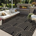Black and White Outdoor Rug 9x12,Large Camping Rugs for Outside Your Rv ...