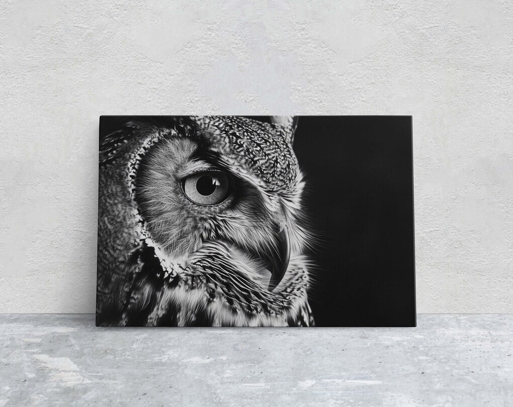 Black And White Owl, Owl Picture, Cabin Decor, Mountain Home Art ...