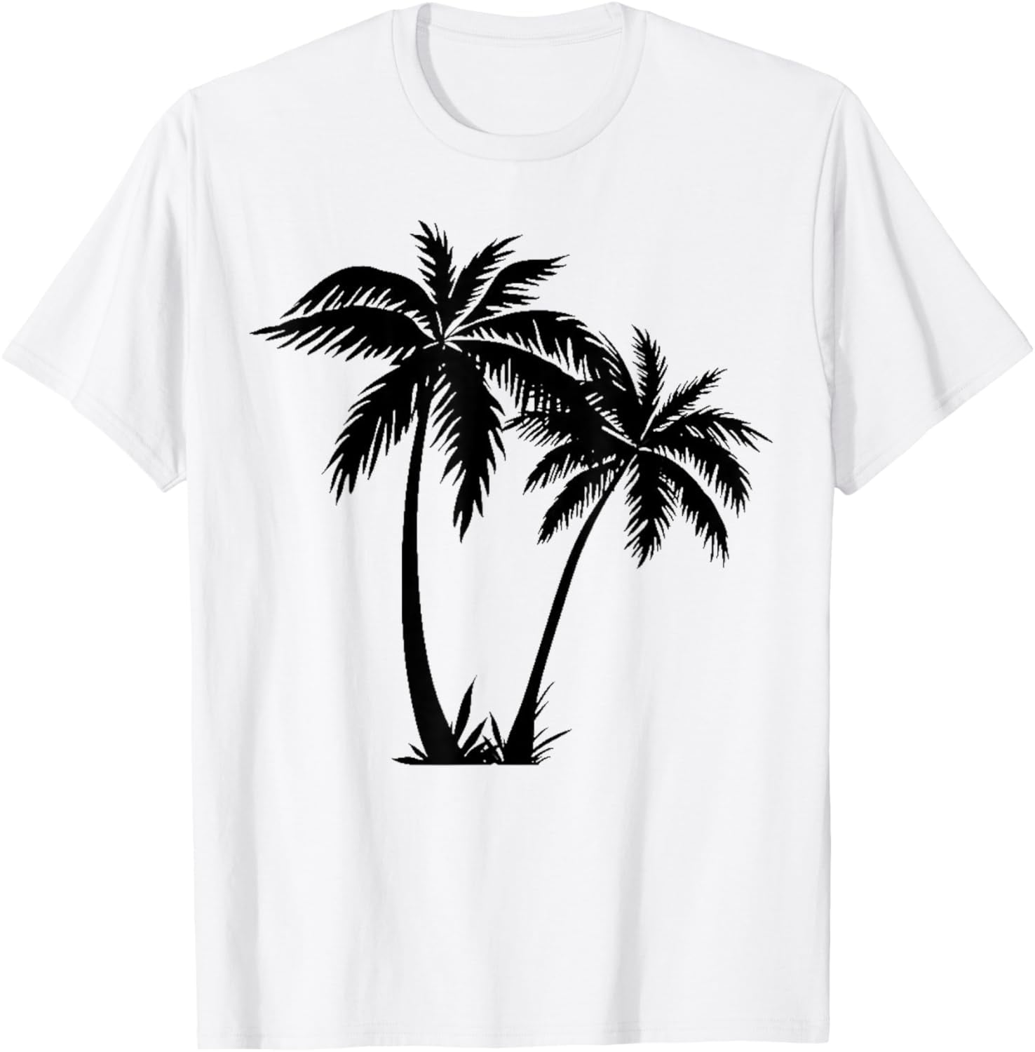 Black White Palm Trees Summer Sun Beach T-Shirt Women Men T-Shirt ...