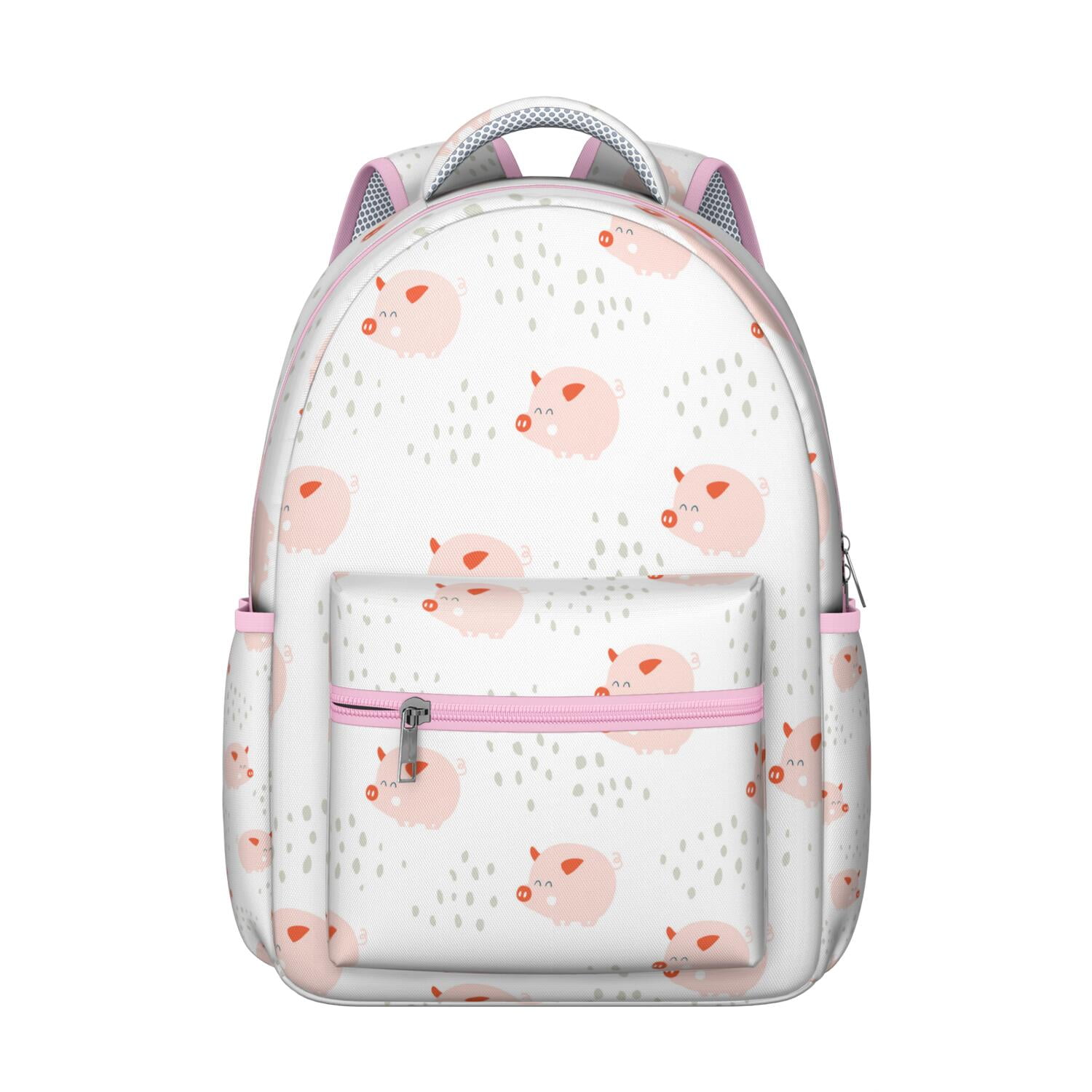 Black & White Pig Backpack for Men - Masculine Geometric Pattern with ...