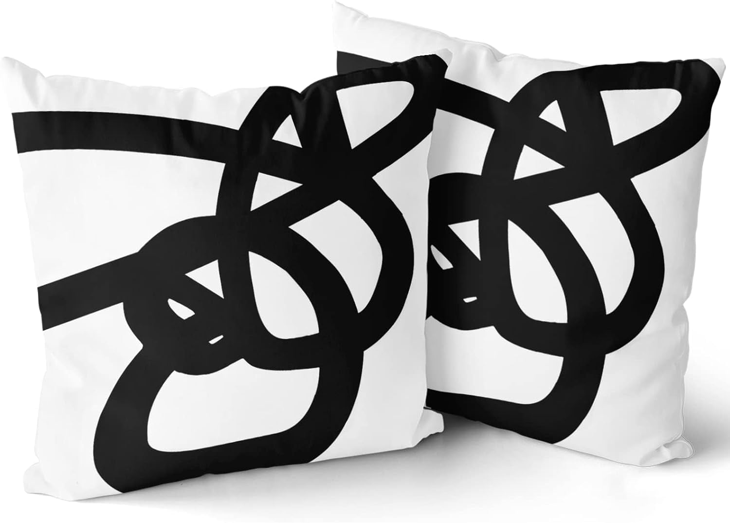 Black and White Pillow Covers 20X20 in Abstract Modern Graffiti Art ...